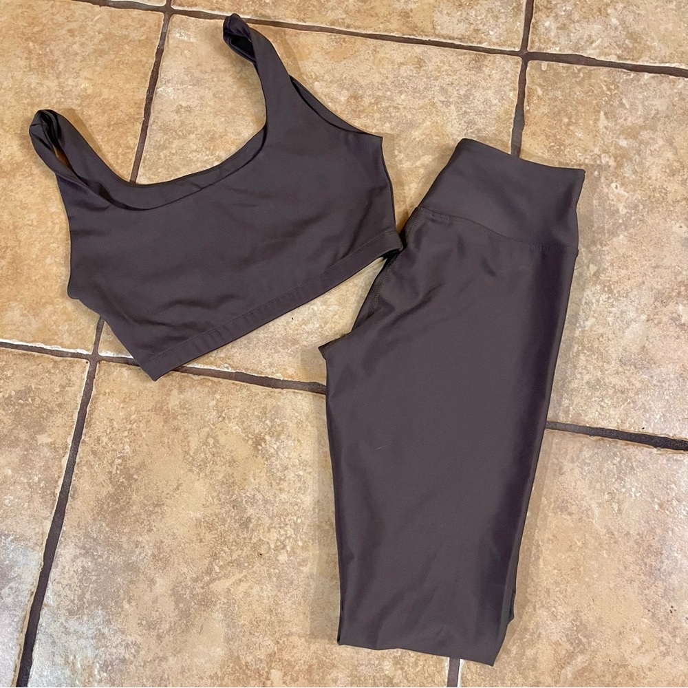 Year Of Ours | Chocolate Brown Workout Set Size: Small - Gem